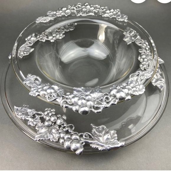 Arthur Court | Dining | Rare Vintage Large Arthur Court Glass Bowl And ...